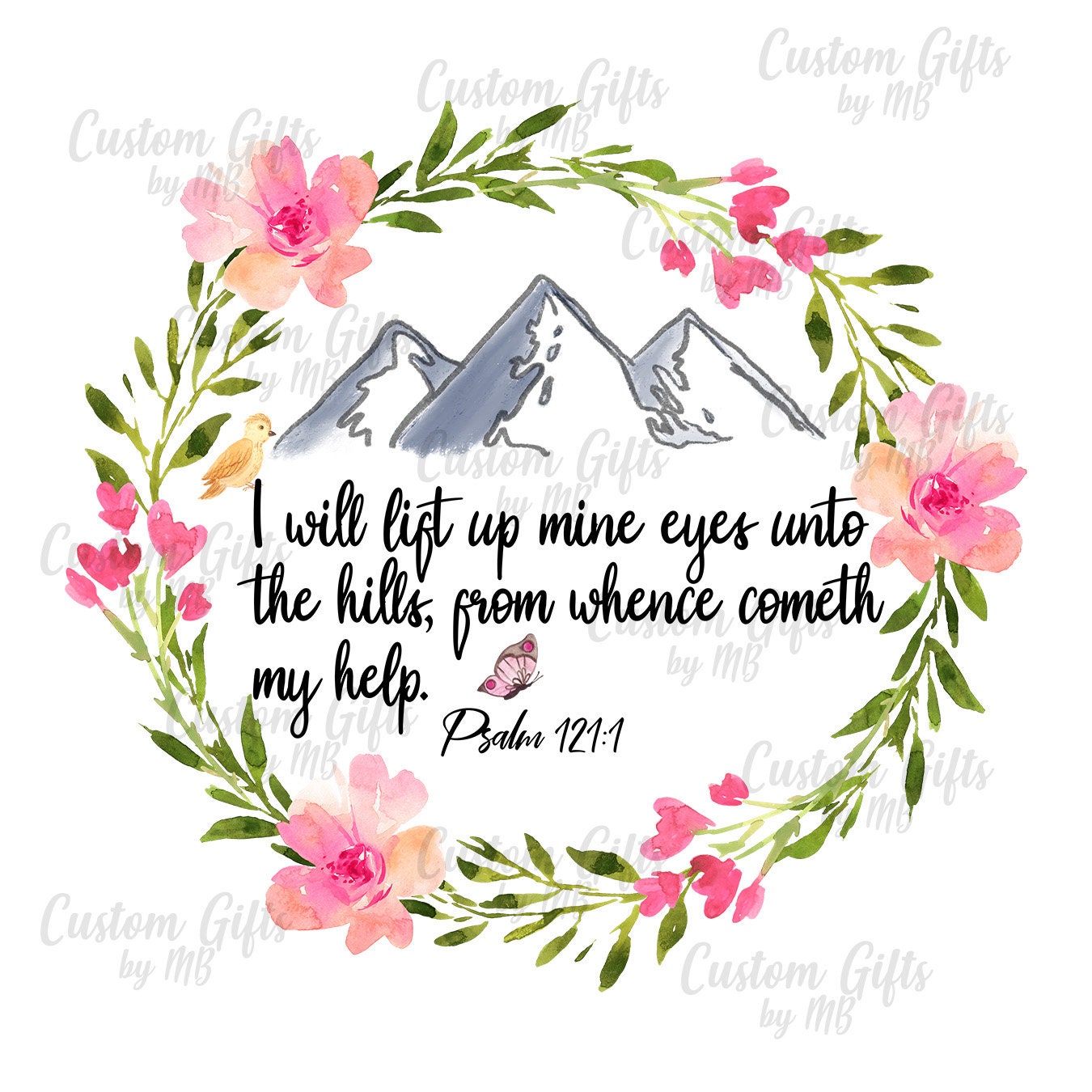Psalms 121:1 Sublimation Png File/digital File - Etsy