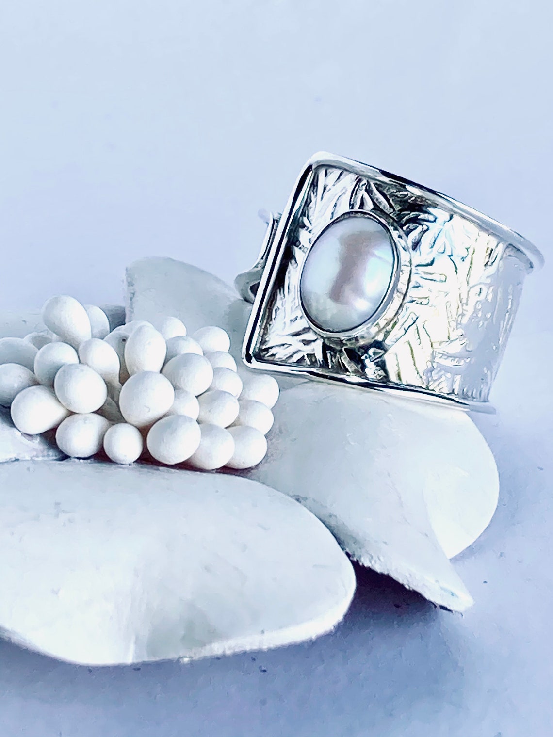 Adjustable Wrap Ring With Natural Freshwater - Etsy