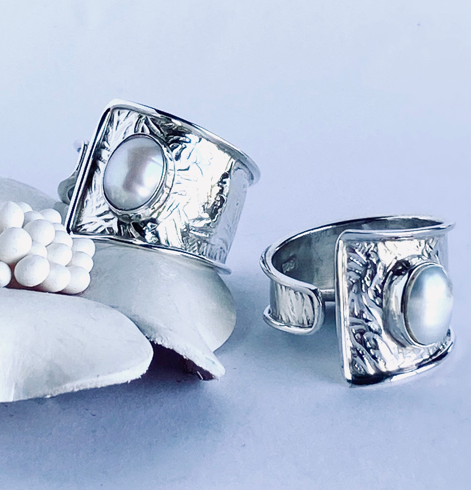 Adjustable Wrap Ring With Natural Freshwater - Etsy