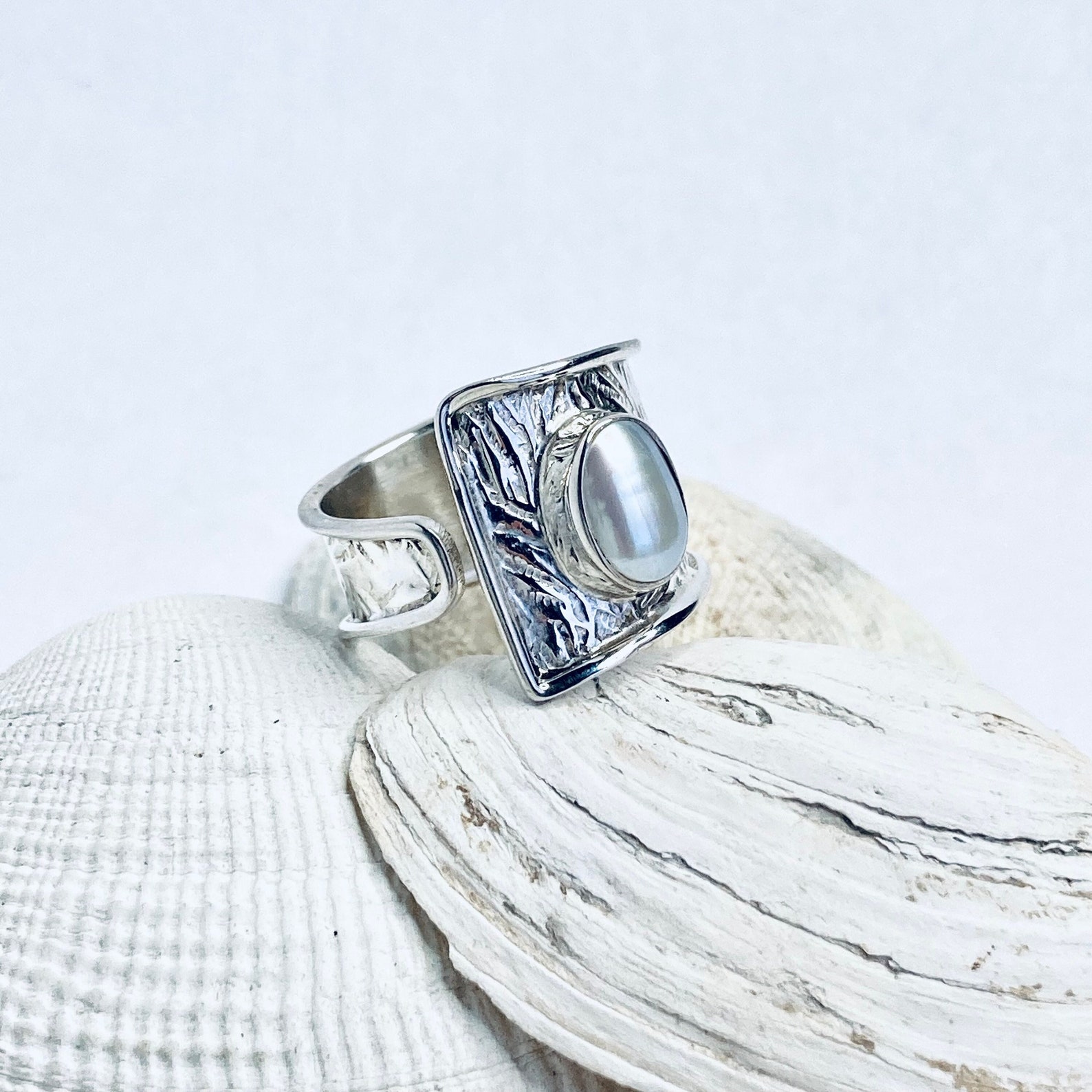 Adjustable Wrap Ring With Natural Freshwater - Etsy