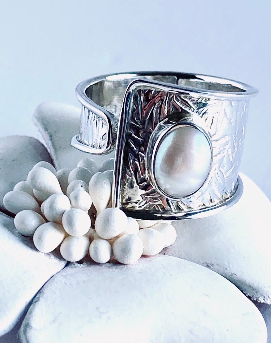 Adjustable Wrap Ring With Natural Freshwater - Etsy