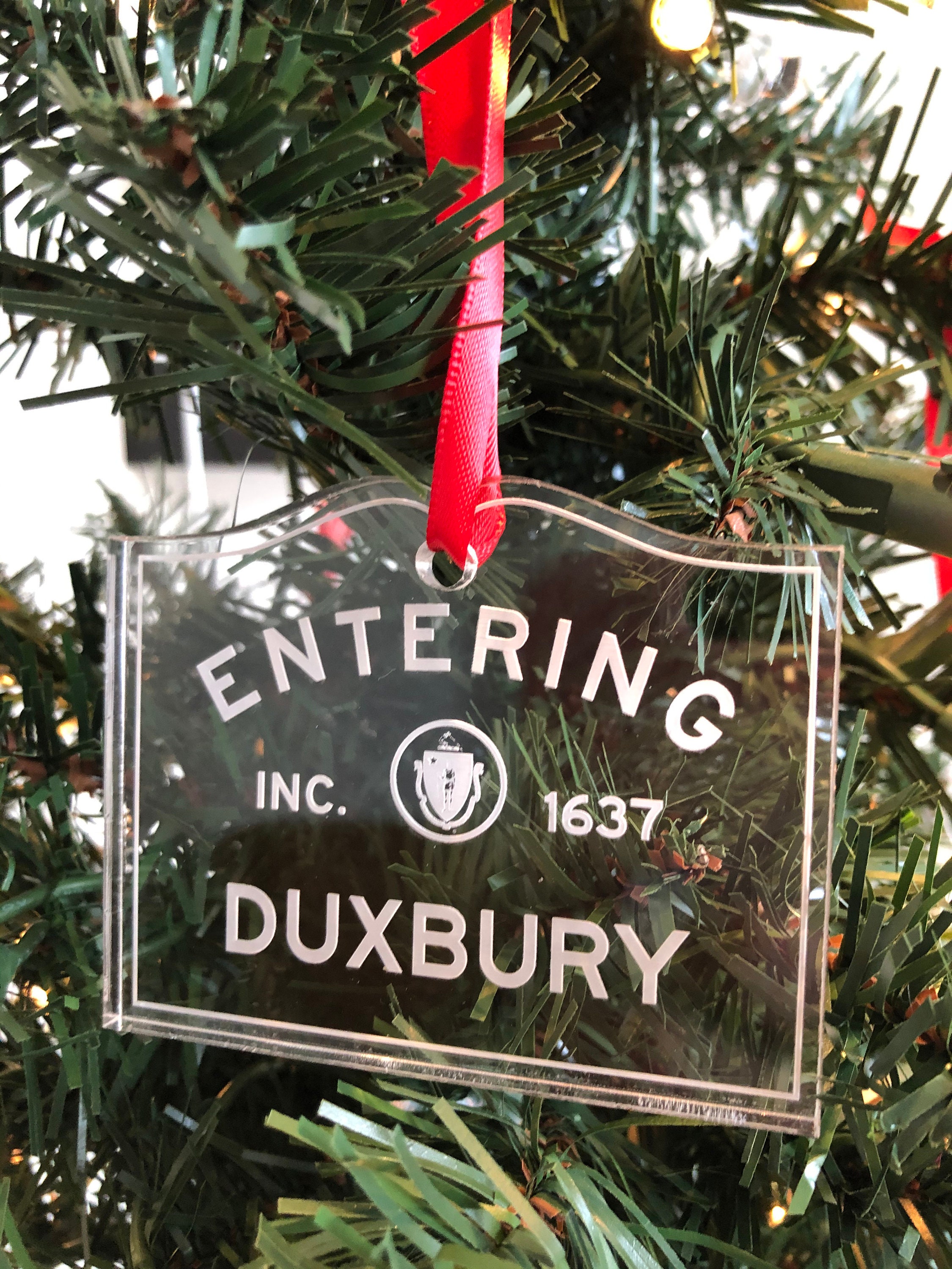 Massachusetts Town Entering Sign Ornaments - Etsy