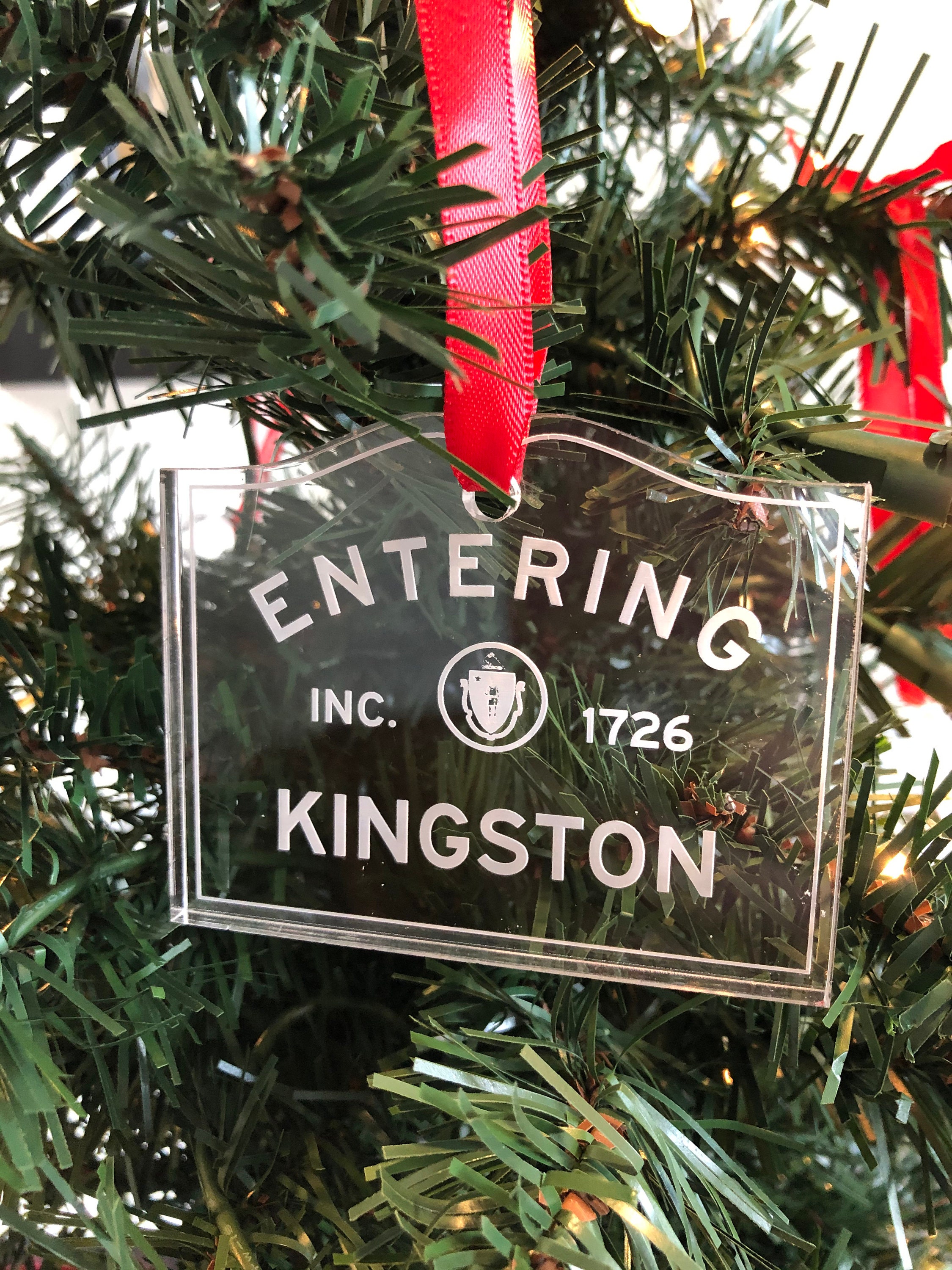 Massachusetts Town Entering Sign Ornaments - Etsy