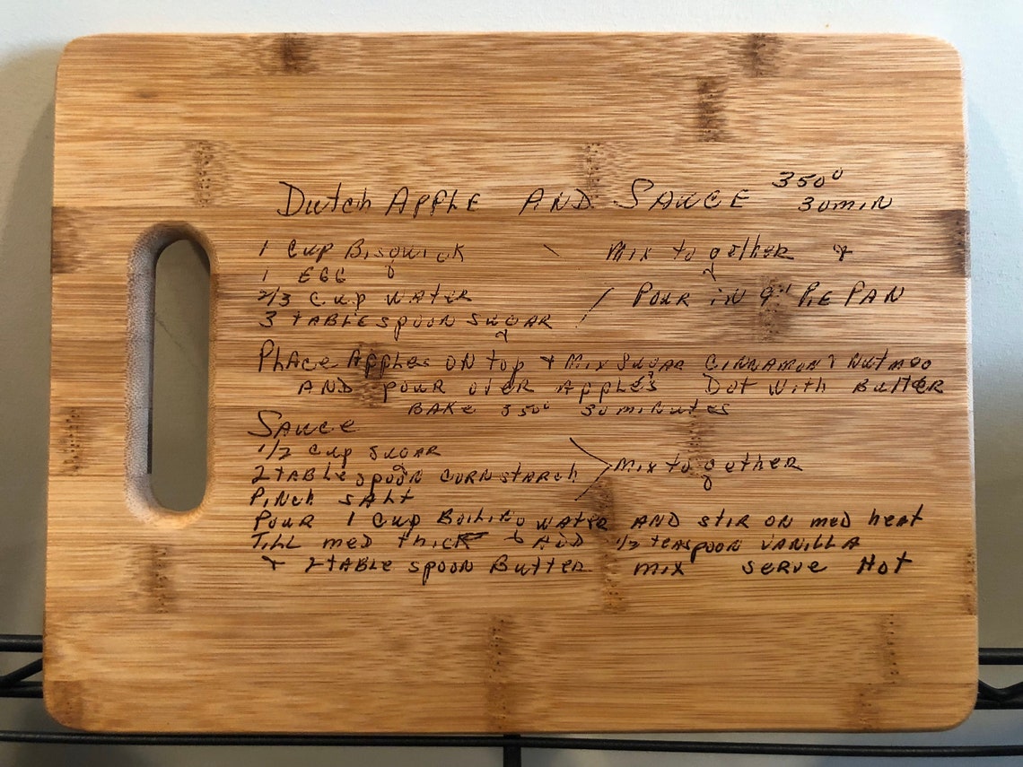 Family Recipe Cutting Board - Etsy