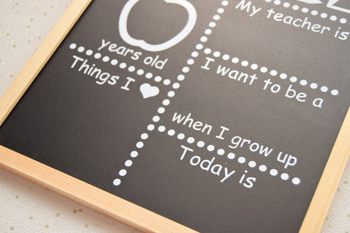 First Day at School Chalkboard Back to School Chalkboard My | Etsy