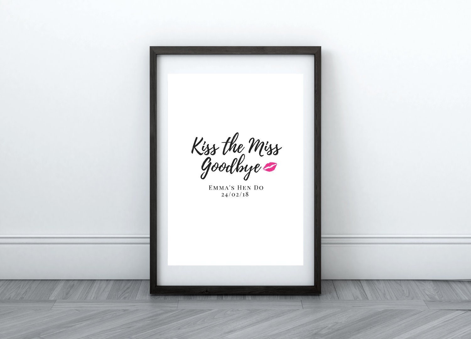 Personalised Kiss the Miss Goodbye Hen Do Keepsake Hen Party - Etsy UK