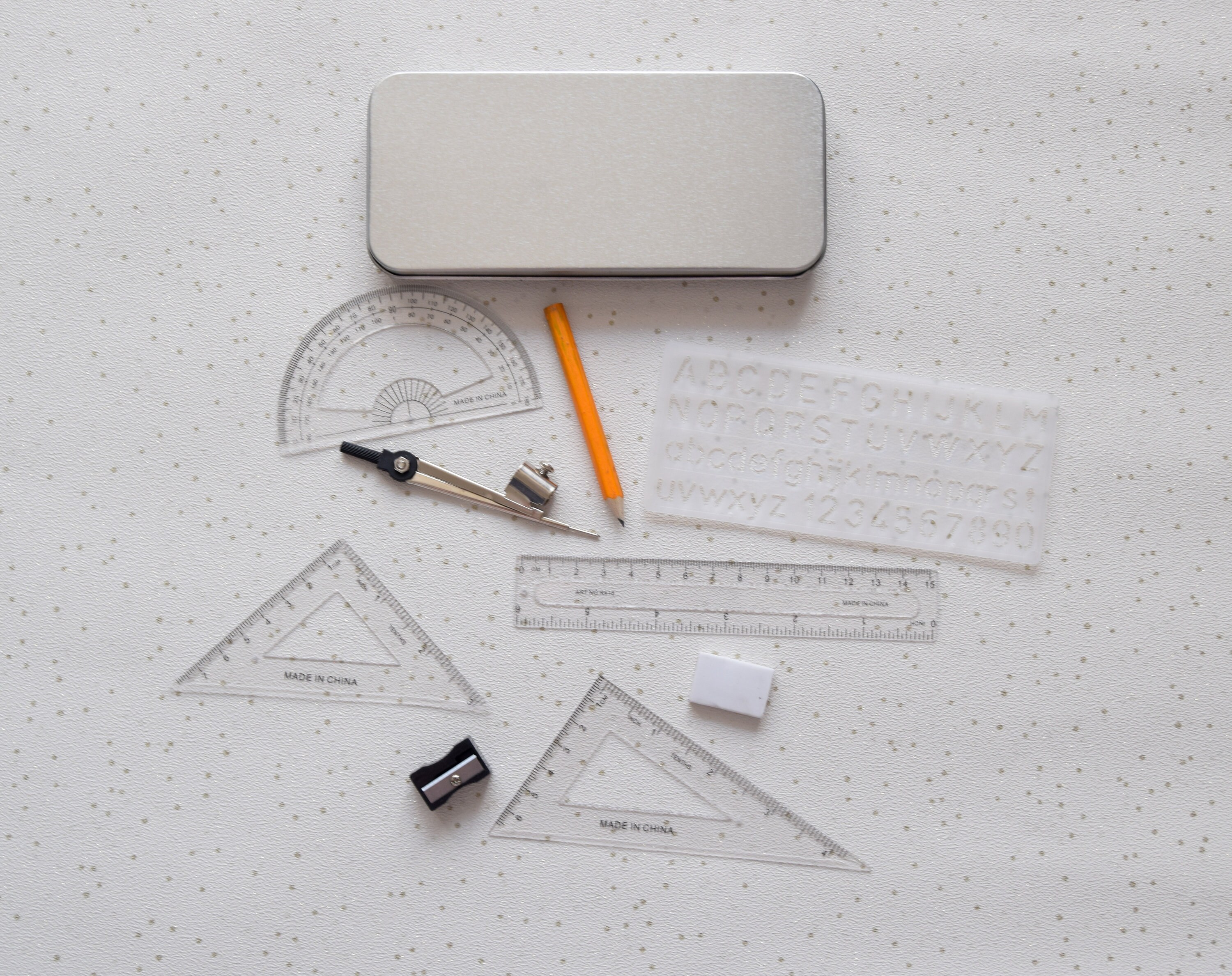 Personalised Maths Set Tin Pencil Case Filled Metal Pencil - Etsy 日本