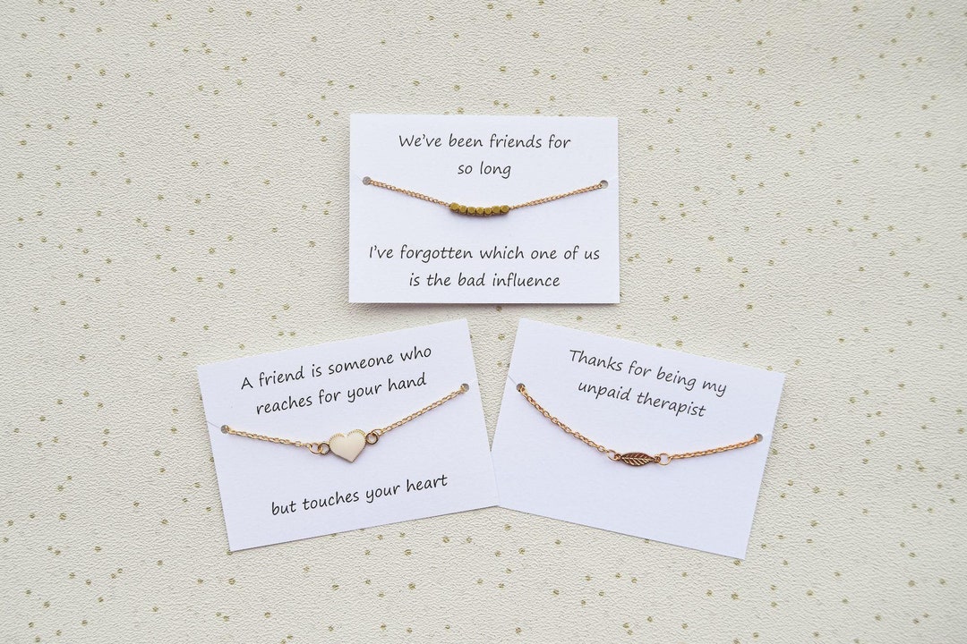 Personalised Friendship Bracelet, Thank You Bracelet, Choice of Wording ...