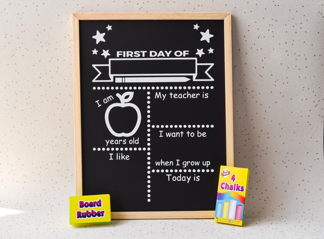 First Day at School Chalkboard, Back to School Chalkboard, My First Day ...