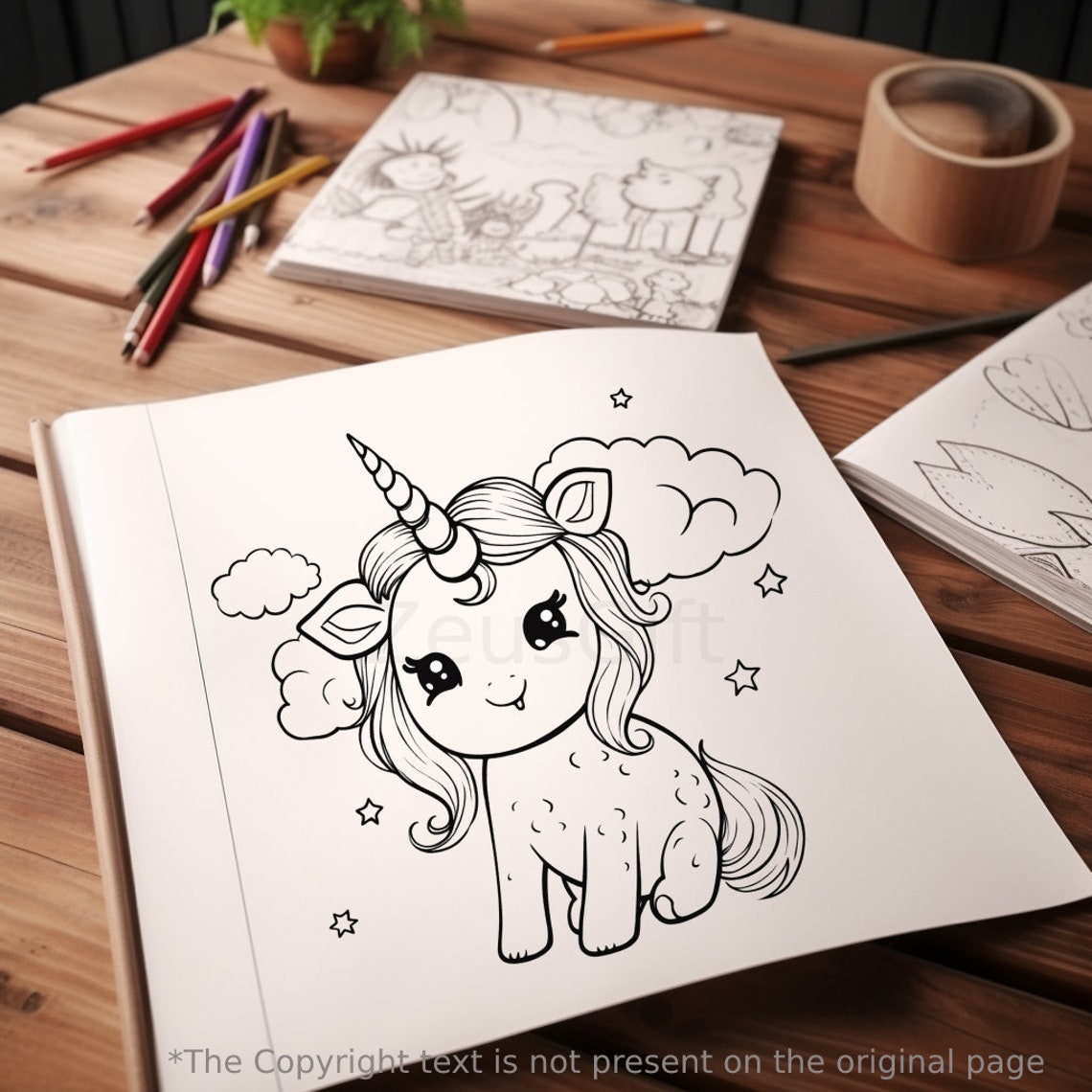 Unicorn BABY Coloring Pages, Unicorn Printables, Unicorn Games, Unicorn ...