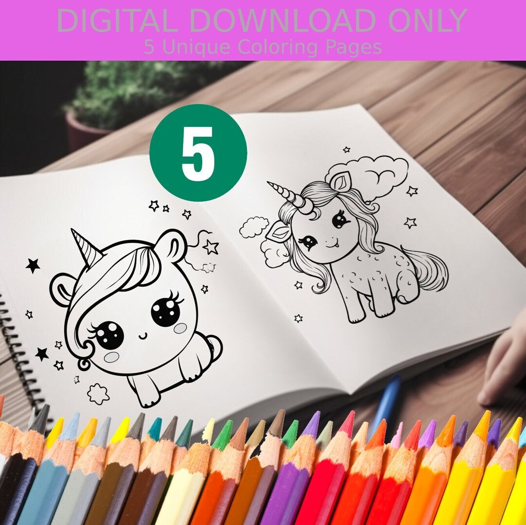 Unicorn BABY Coloring Pages, Unicorn Printables, Unicorn Games, Unicorn ...