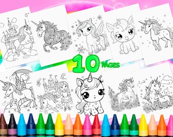 Unicorn Coloring Pages, 10 Unicorn Printables, Unicorn Games, Unicorn ...