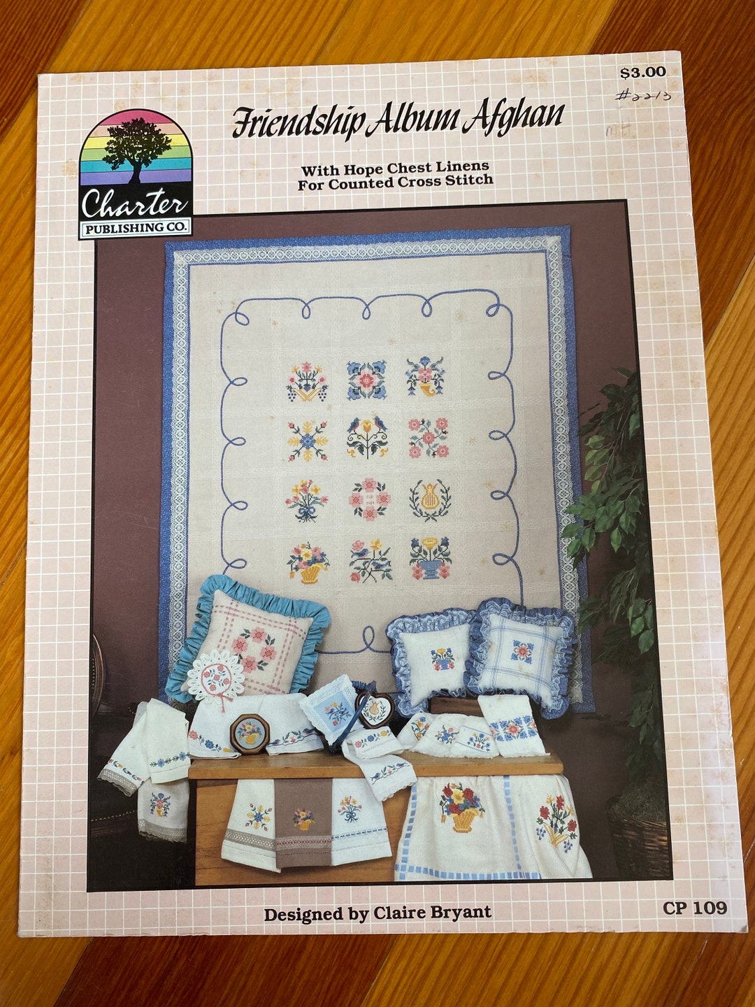Friendship Afghan Album With Hope Chest Linens for Counted Cross Stitch ...