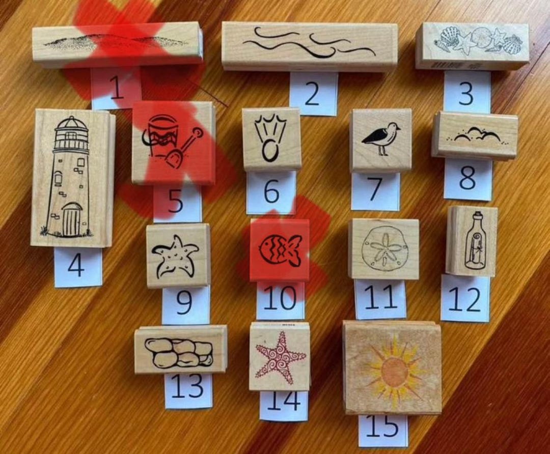 Beach/ocean Themed Rubber Stamp Set #1,#5, #10 SOLD - Etsy