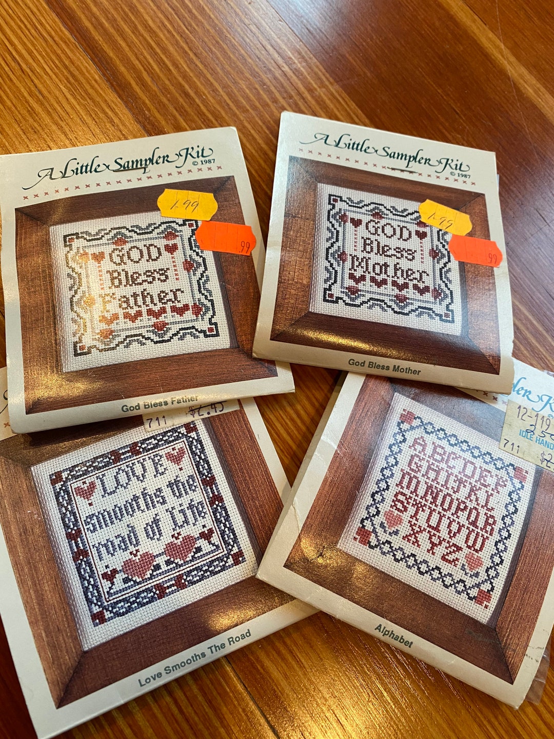Four Mini Samplers From A Little Sampler Kit - Etsy