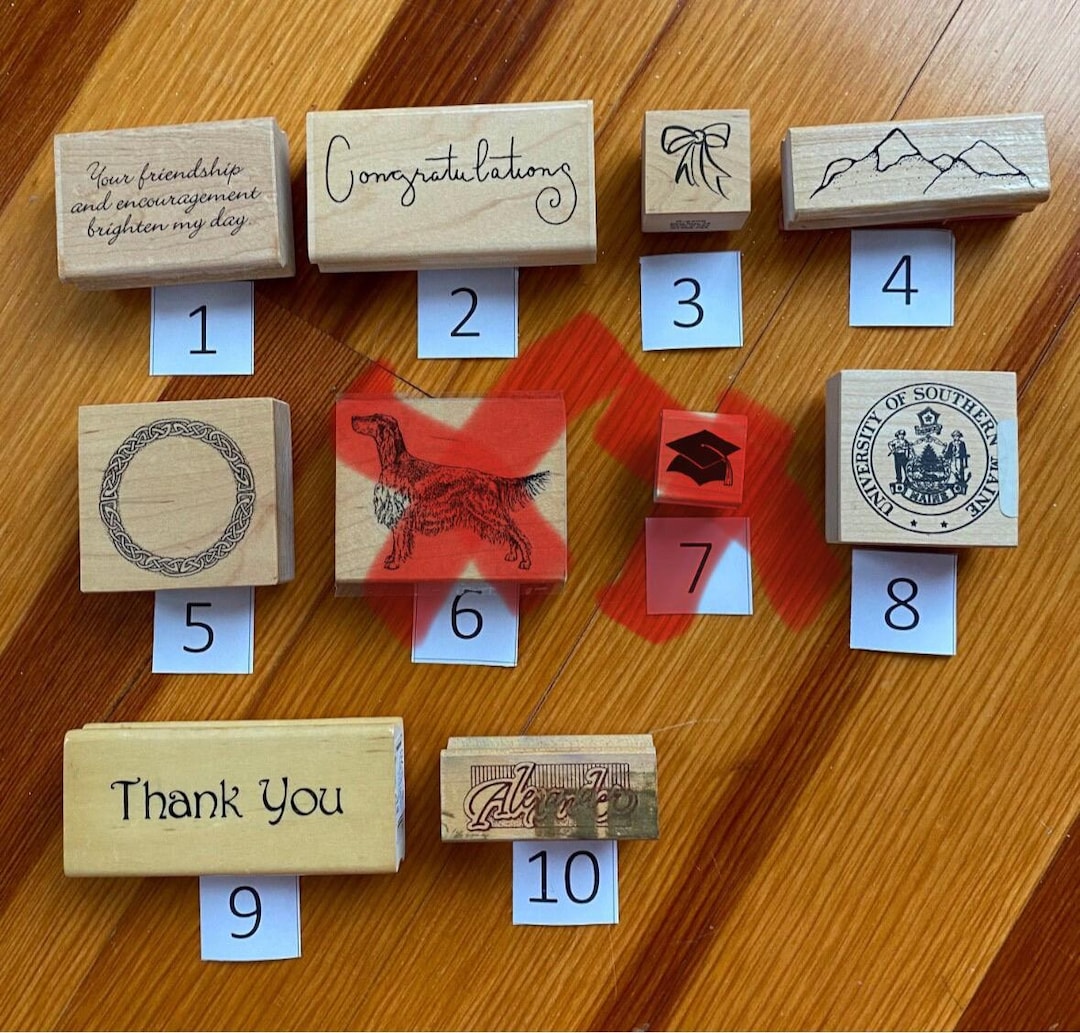 Irish/graduation/invitation/thank You Themed Rubber Stamp Set Each ...