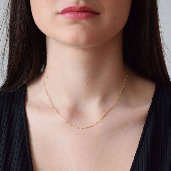 Gold petite rolo chain - Etsy.de