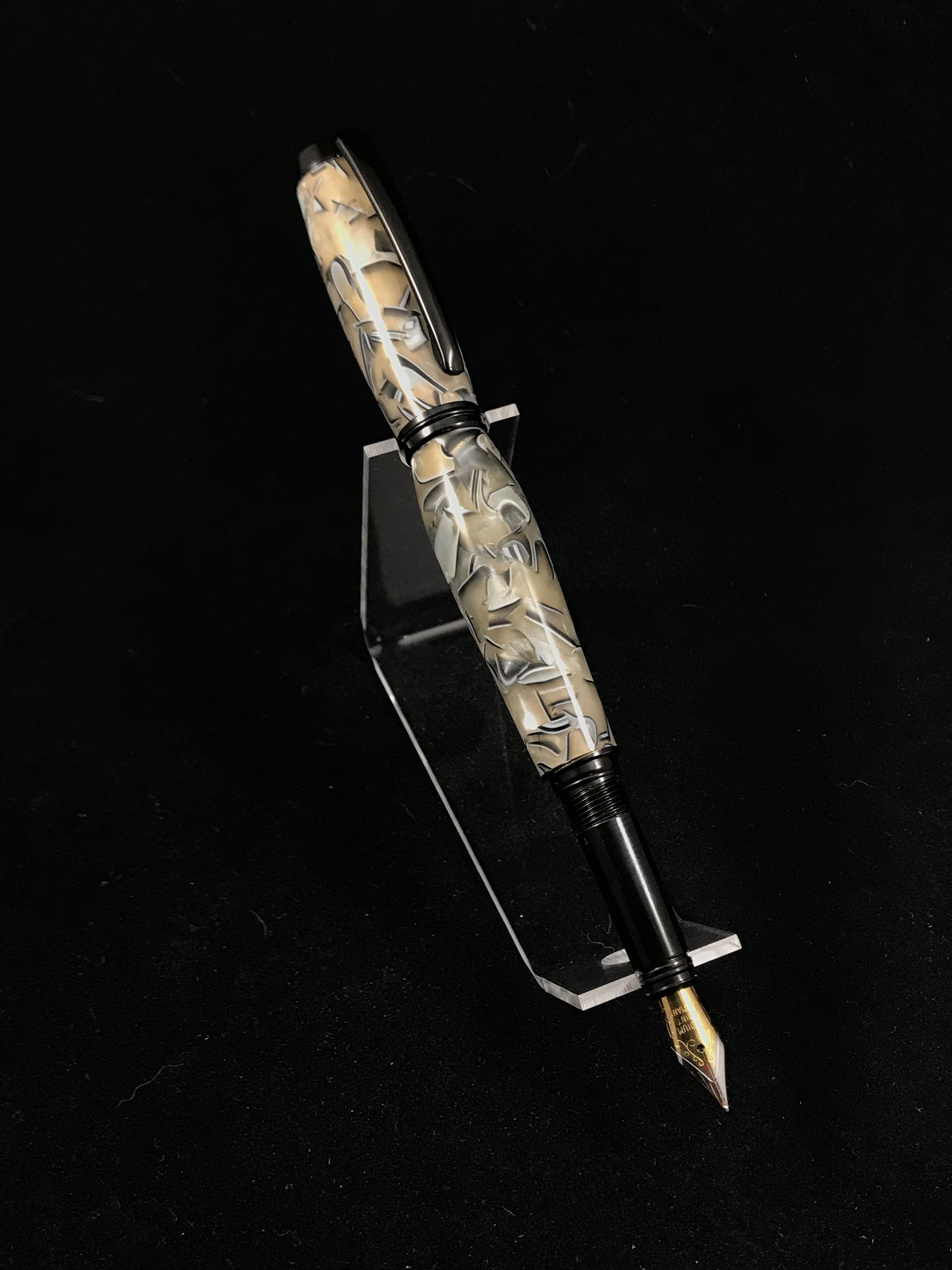 The Archer Pen in Fractured Gold Acrylic - Etsy