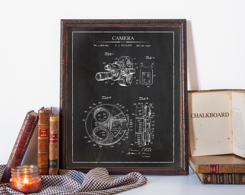 Vintage Movie Camera Patent Print Vintage Camera Wall Decor | Etsy