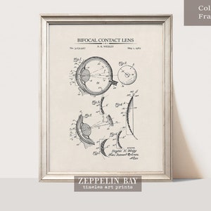Gift for Ophthalmologist or Optometrist Vintage Optometry Patents ...