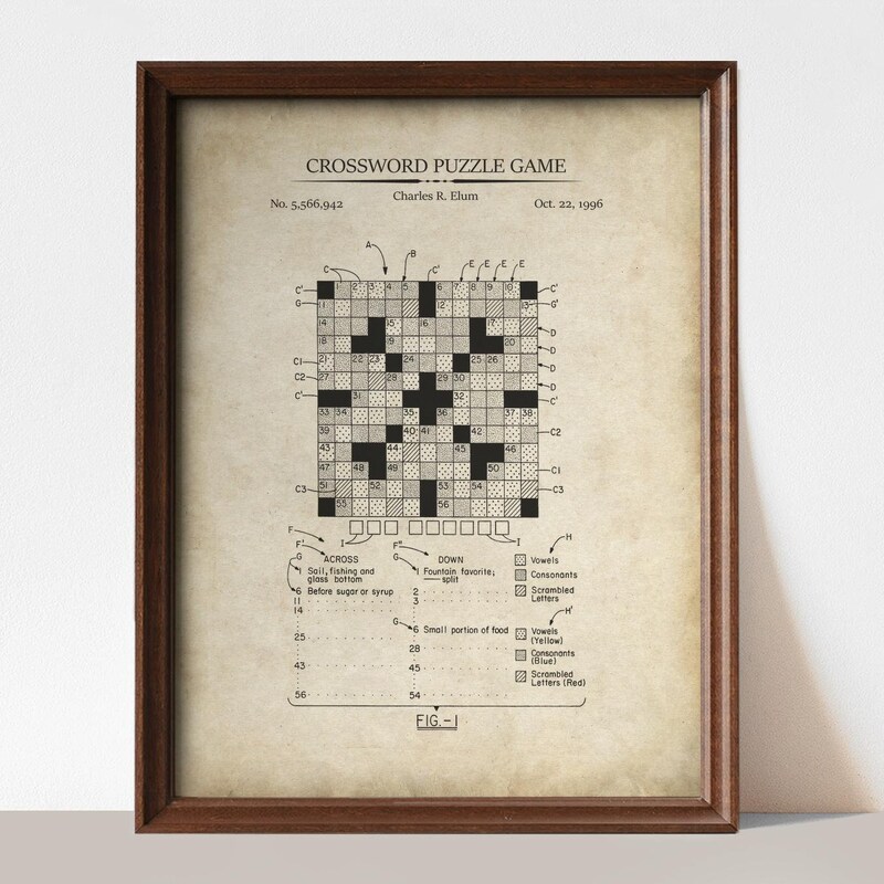 Crossword Art - Etsy