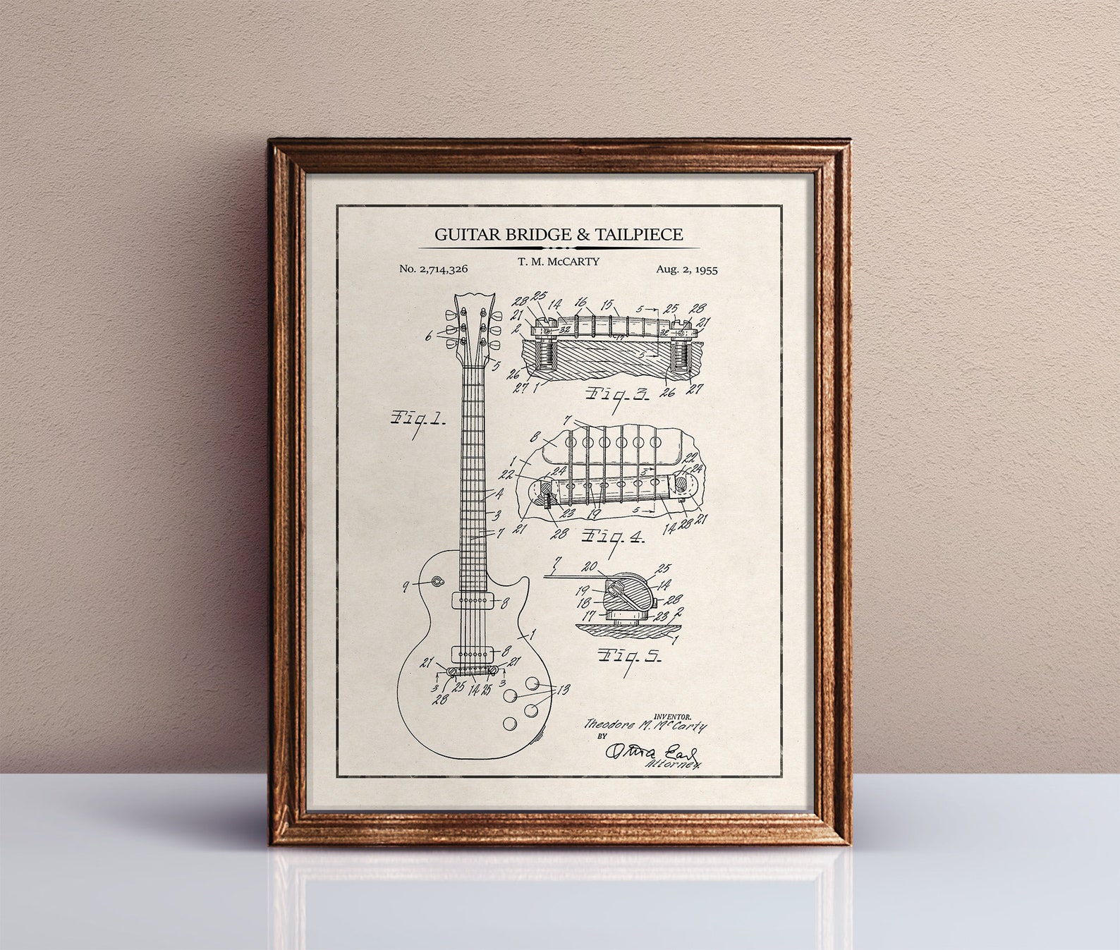 Guitarist Gift Guitar Patent Prints Set of 4 Vintage - Etsy