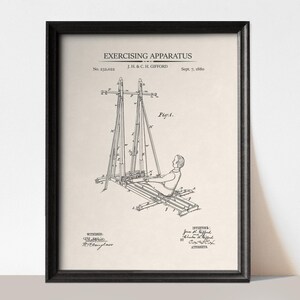 Vintage Exercise Patent Prints, Set of 6, Bodybuilder Gift, Vintage ...