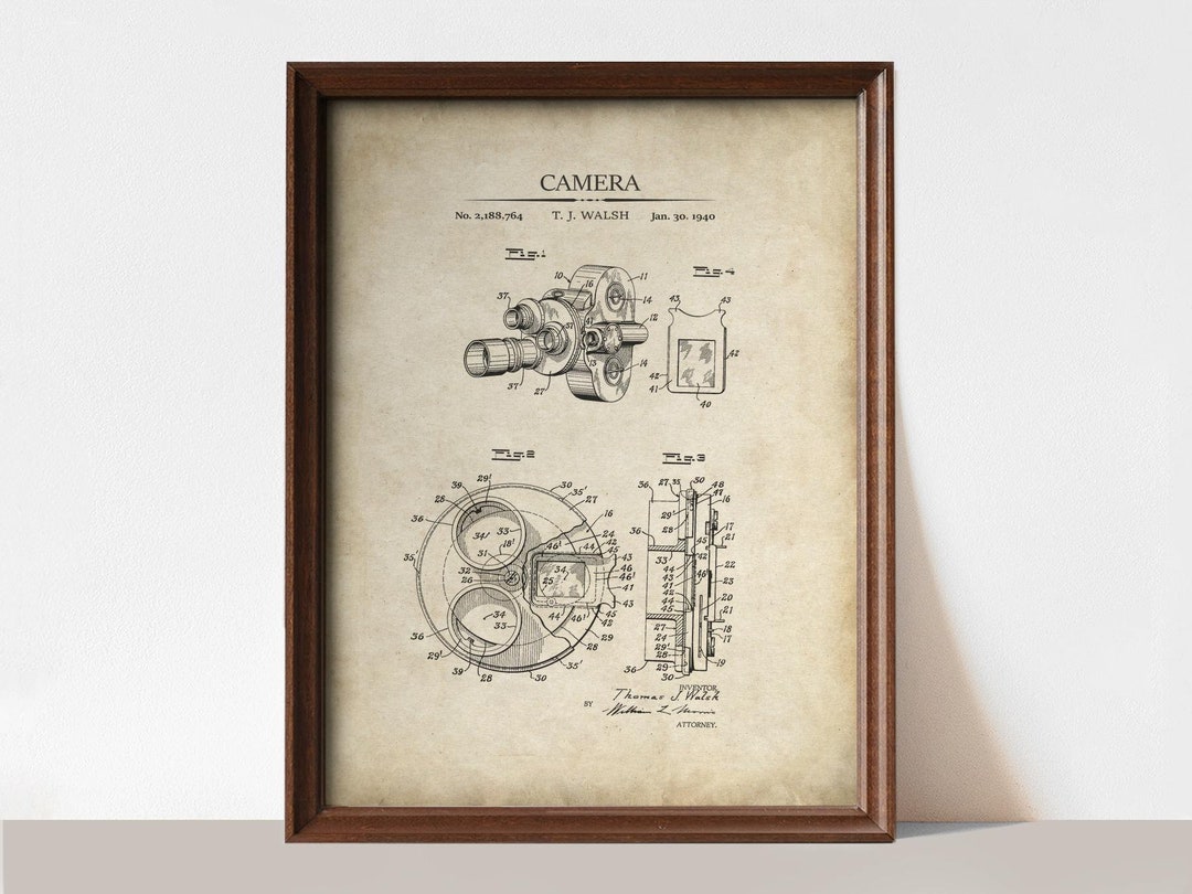 Vintage Movie Camera Patent Print | Vintage Camera Wall Decor | Perfect ...