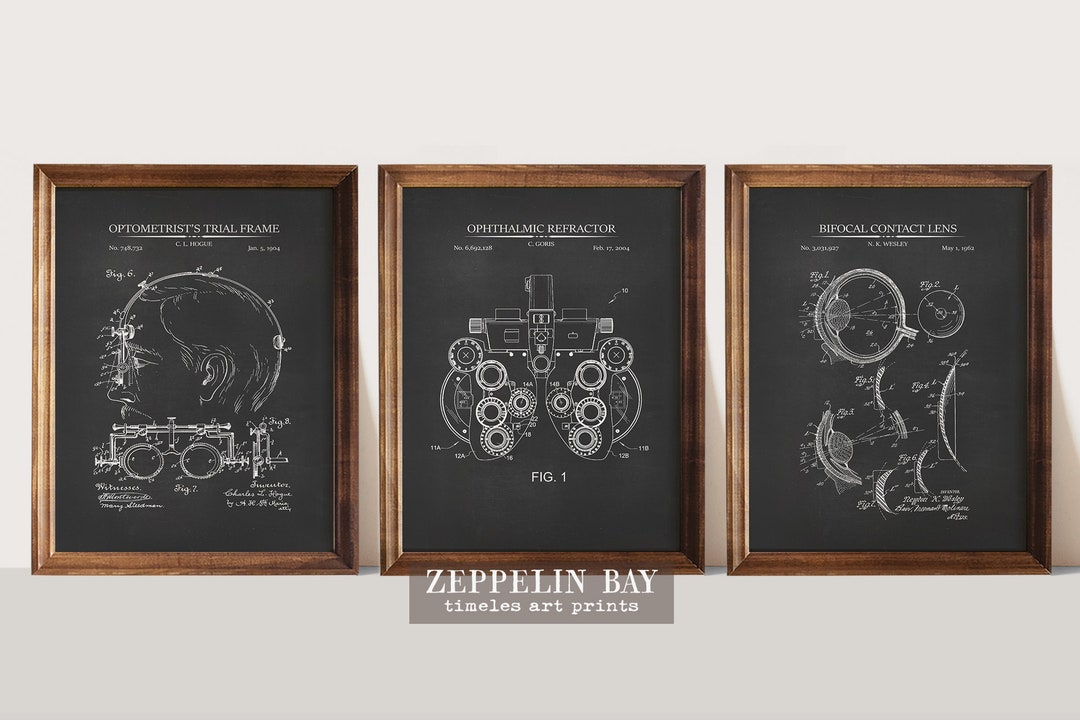Gift for Ophthalmologist or Optometrist Vintage Optometry Patents ...