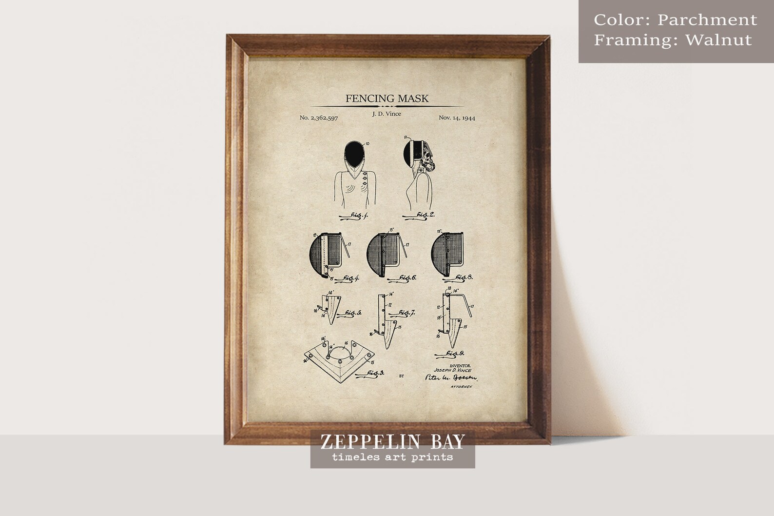 Fencing Patent Prints Set of 3 Fencing Wall Art Vintage | Etsy