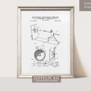 Fencing Patent Prints | Set of 3 | Fencing Wall Art | Vintage Fencing ...