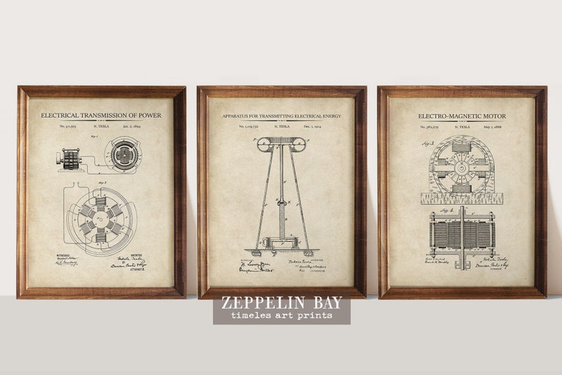 Nikola Tesla Prints Tesla Inventions Nikola Tesla Wall Art | Etsy