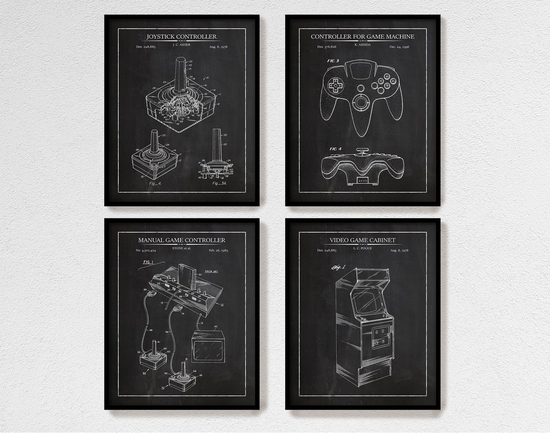 Retro Gaming Print Set of 4 Retro Console Patent Prints - Etsy