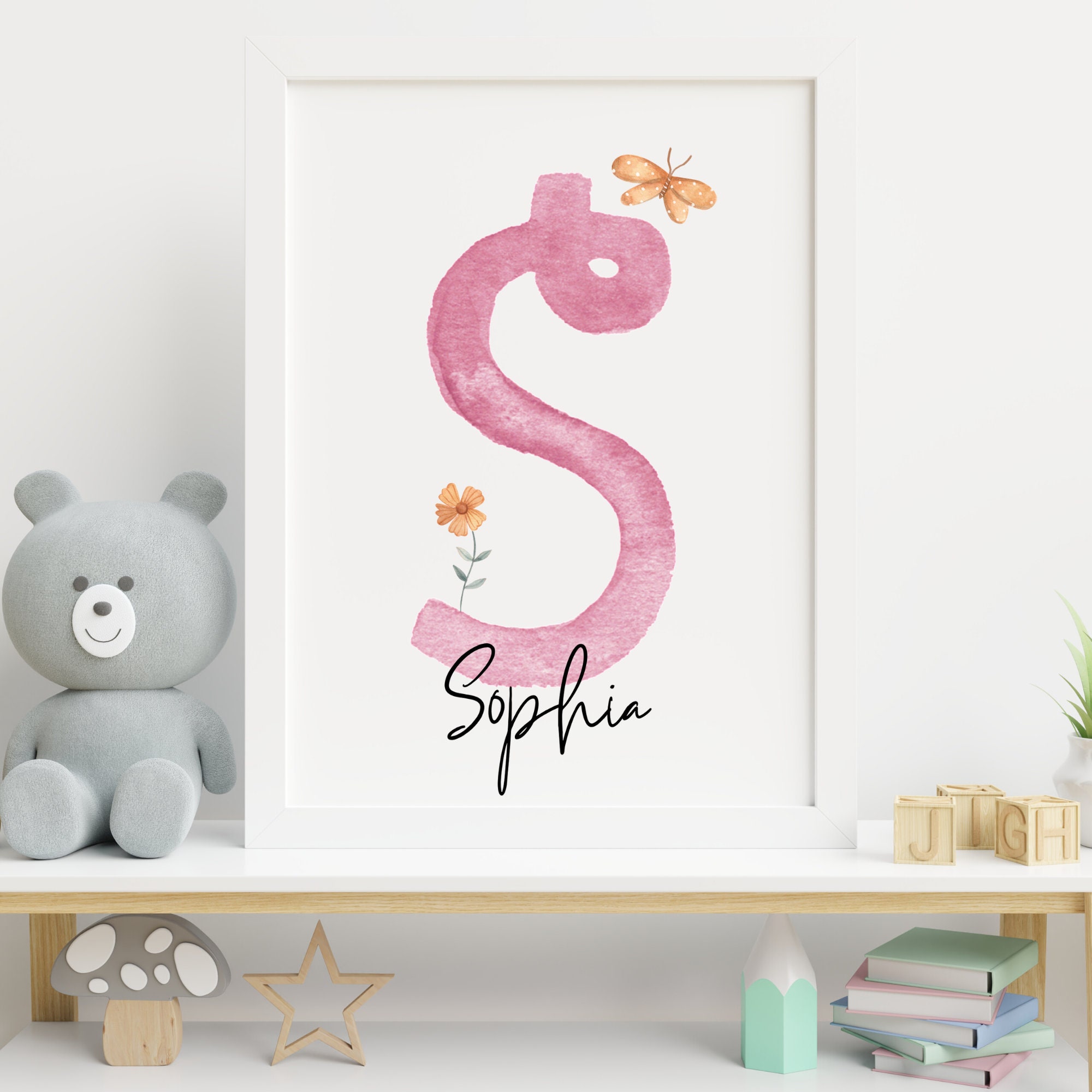 Custom Initial Print, Name Printable, Personalized Name Print ...