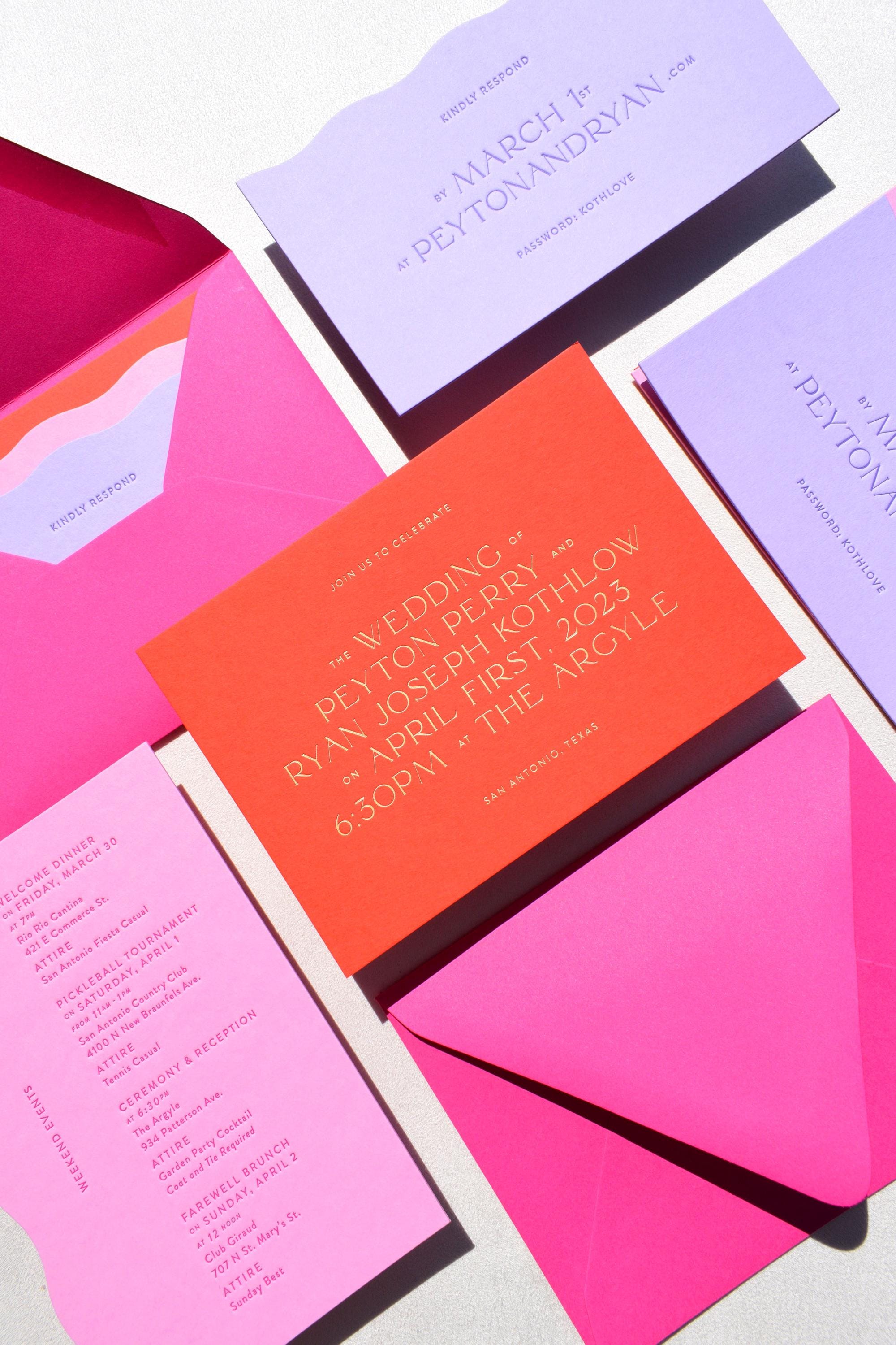 Wedding Invitation Sample Pack – the Contemporary Collection | Modern ...
