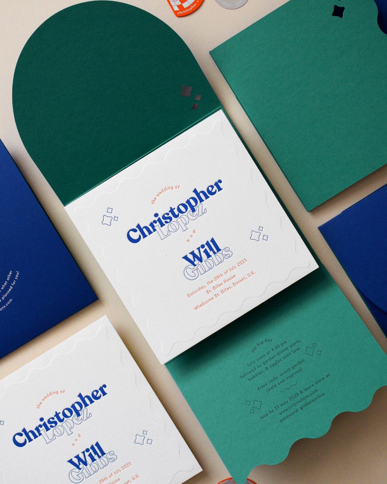 Custom Wedding Invitations, Invitations & Printing Services, Scalloped ...