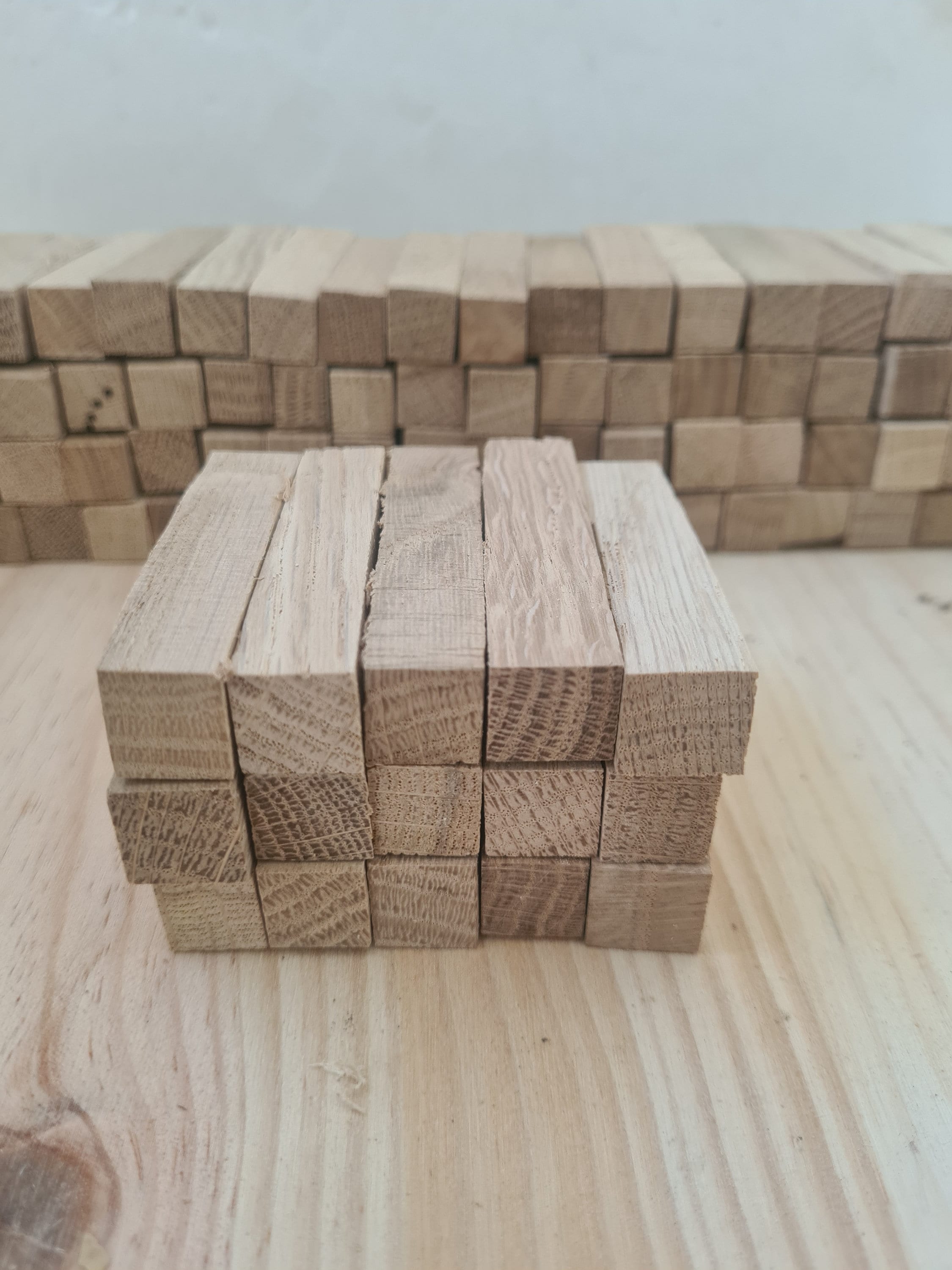 Set of 15 Small French Oak Blocks for Diy Works - Etsy