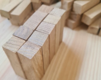 Set of 15 Small French Oak Blocks for Diy Works - Etsy