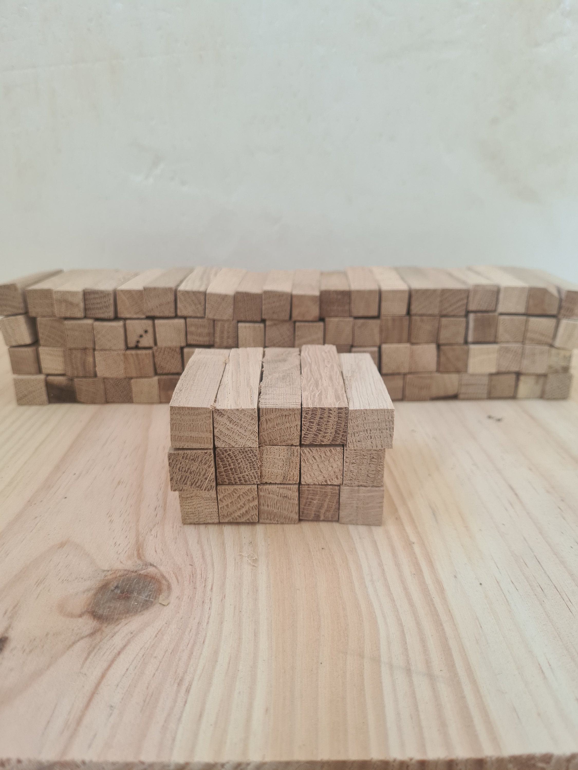 Set of 15 Small French Oak Blocks for Diy Works - Etsy