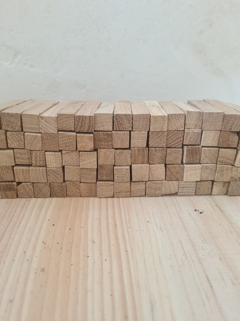 Set of 15 Small French Oak Blocks for Diy Works - Etsy