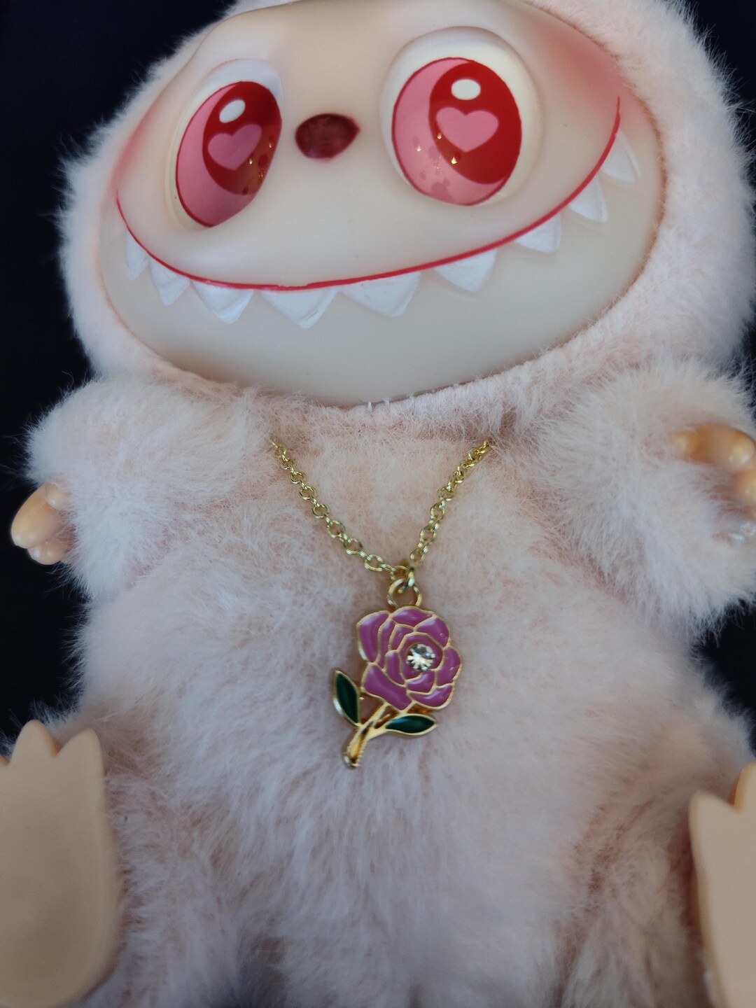 Gold Labubu Chain, Labubu Choker, Labubu Accessories, Charm Necklace ...