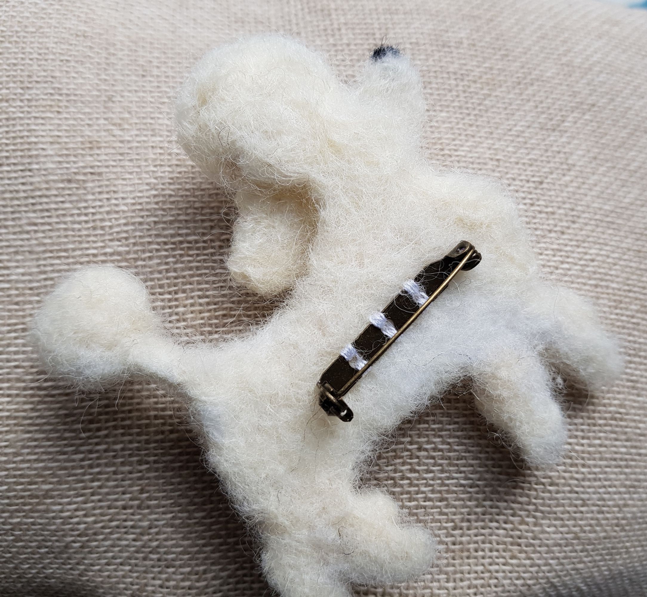 Retro-style Poodle Brooch in Needle Felted Wool | Etsy