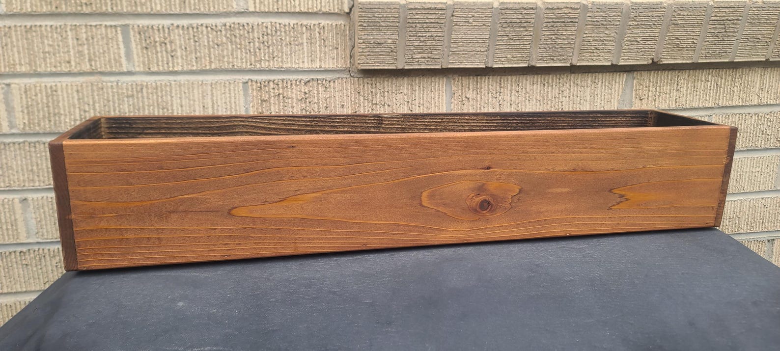 Handmade Cedar Planter Box: Charred Wood Finish, USA Made - Etsy