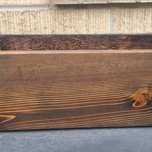 Handmade Cedar Planter Box: Charred Wood Finish, USA Made - Etsy
