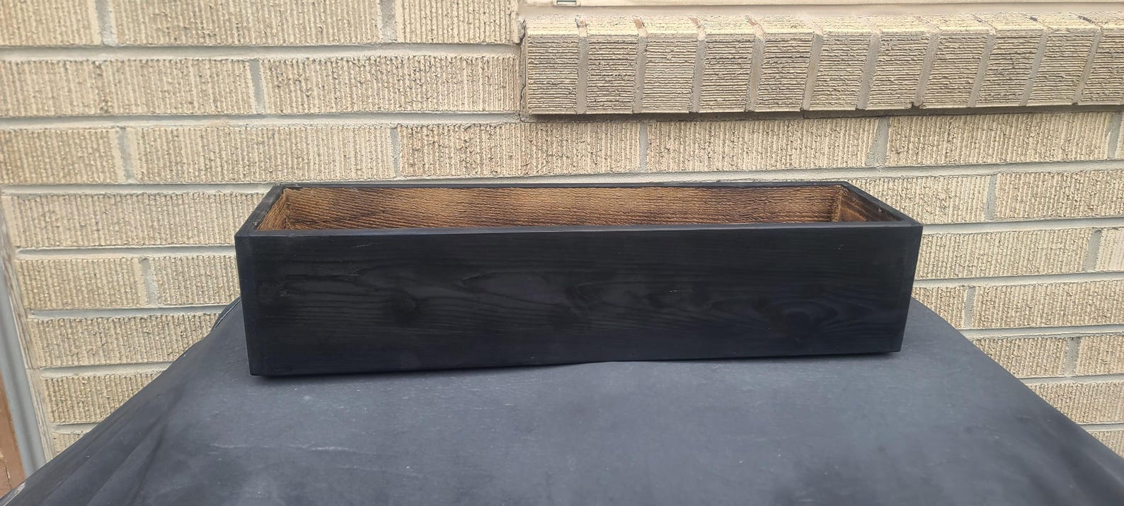 Handmade Cedar Planter Box: Charred Wood Finish, USA Made - Etsy