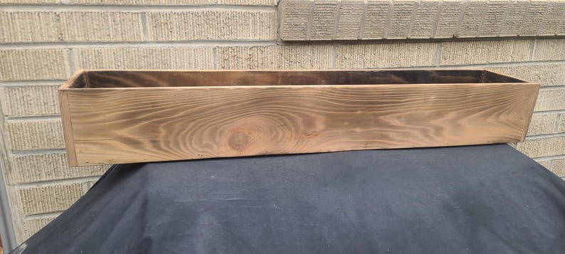 Handmade Cedar Planter Box: Charred Wood Finish, USA Made - Etsy