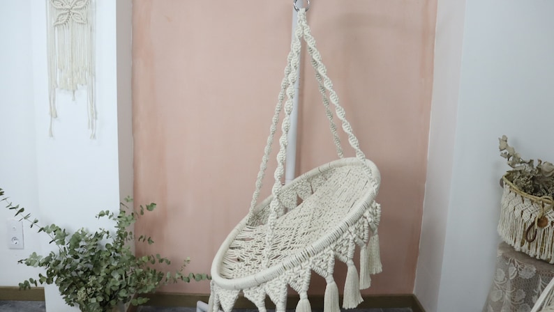TUTORIAL silla colgante de macrame/ en español silla colgante de ...