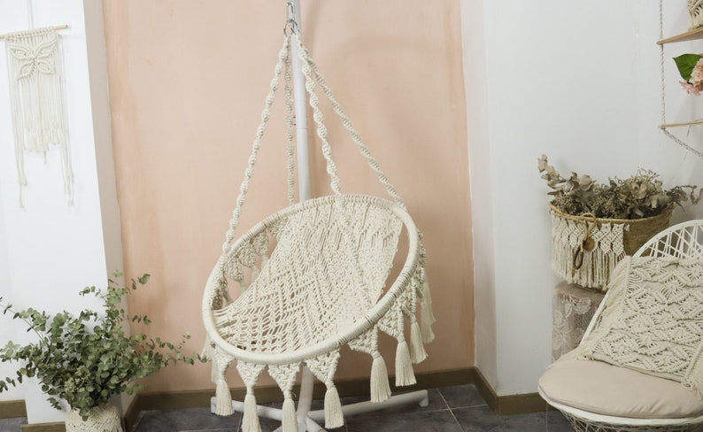 TUTORIAL silla colgante de macrame/ en español silla colgante de ...