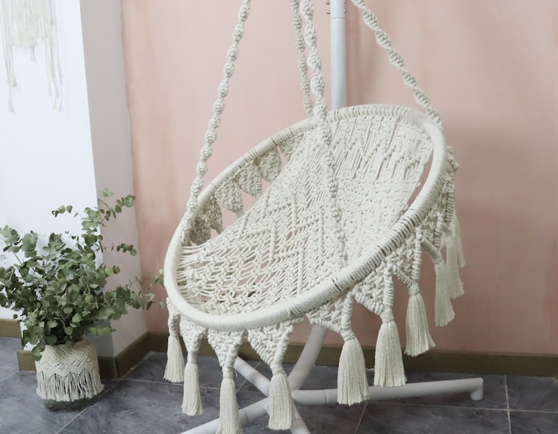 TUTORIAL silla colgante de macrame/ en español silla colgante de ...