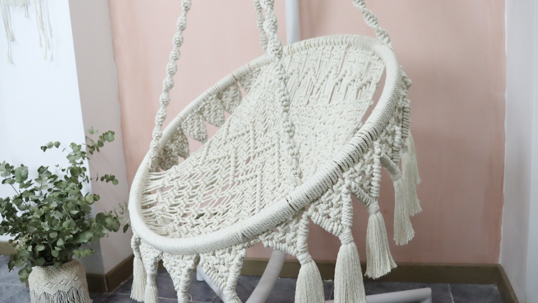 TUTORIAL silla colgante de macrame/ en español silla colgante de ...